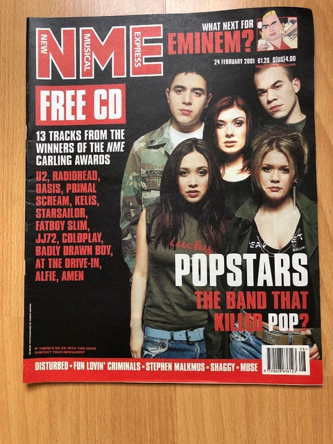 NME MAGAZINE 24 Feb 2001 Popstars U2 Oasis Primal Scream Cold play ...