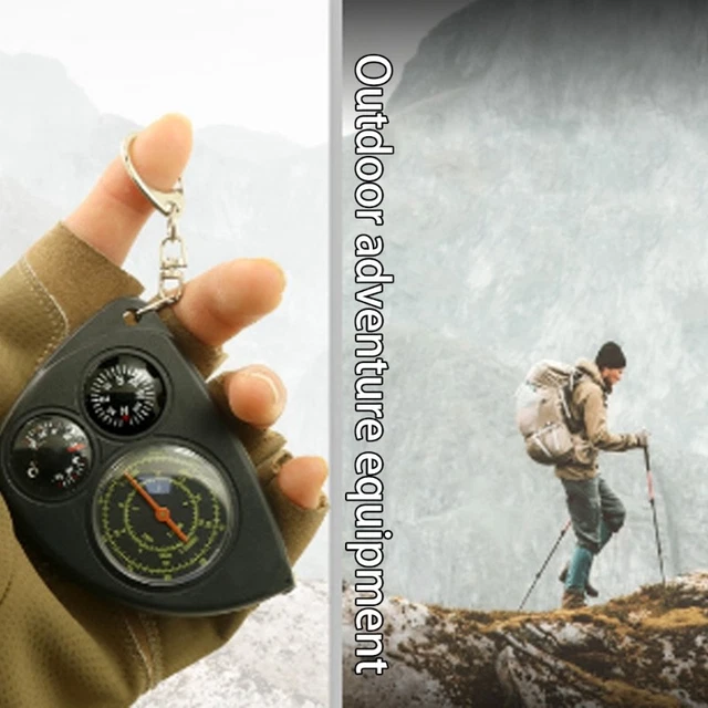 PORTABLE KEYCHAIN COMPASSES Mapping Tool Compact Camping Navigation ...