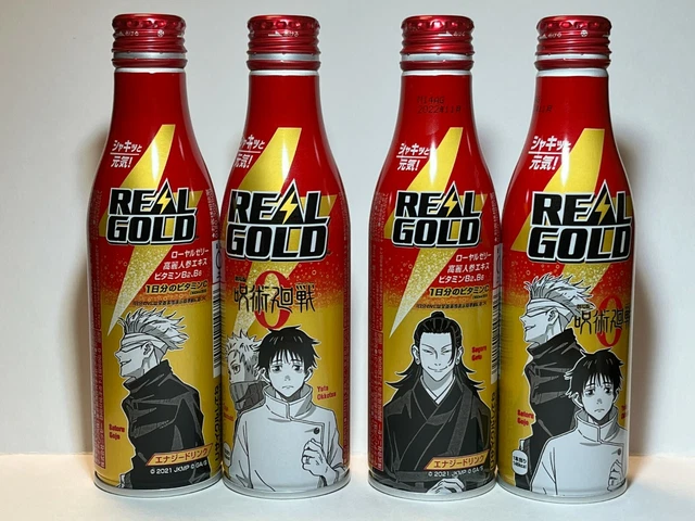 EMPTY CAN COCA Cola Real Gold Jujutsu Kaisen JAPAN Limited 4 bottles ...