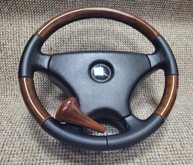 WOOD STEERING WHEEL Mercedes Benz w124 r129 w140 w201 AMG £700.00 ...