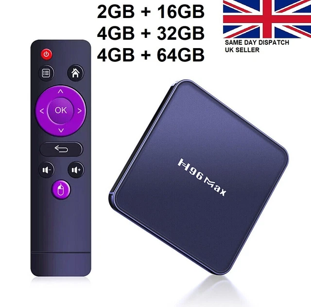 NEW H96 MAX V12 4K Smart TV Box Android 12.0 INTERNET STREAMER 16GB ...