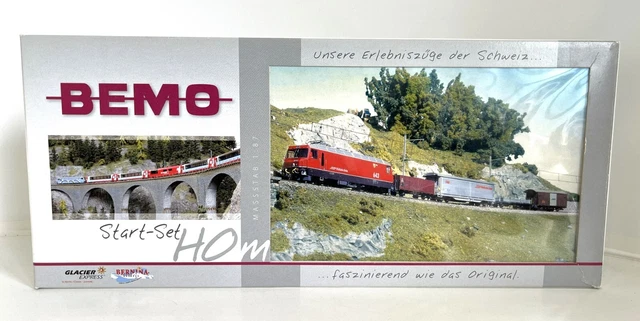 SCHÖNES BEMO H0M RhB Güterzug Startset (mit Karton) Artikelnummer 7259 ...
