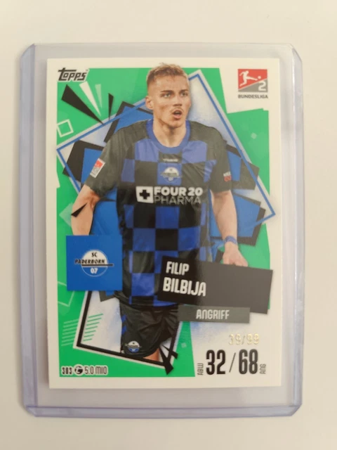 MATCH ATTAX BUNDESLIGA 25/26 Filip Bilbija /99 Green Parallel Paderborn ...