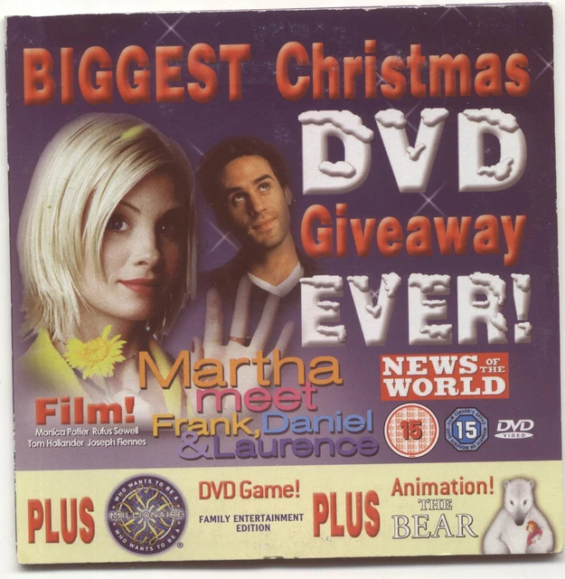 MARTHA MEET FRANK Daniel & Laurence + The Bear: Animation: Uk Promo Dvd ...