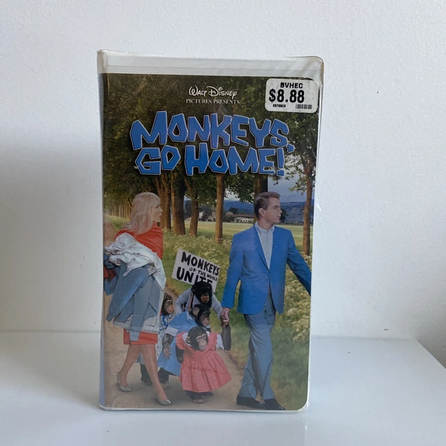WALT DISNEY MONKEYS Go Home VHS 2002 Video Tape Clamshell Case New ...