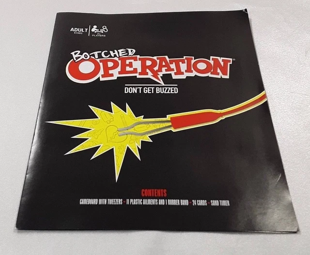 BOTCHED OPERATION BOARD Game For Adults Replacement Instruction Manual ...