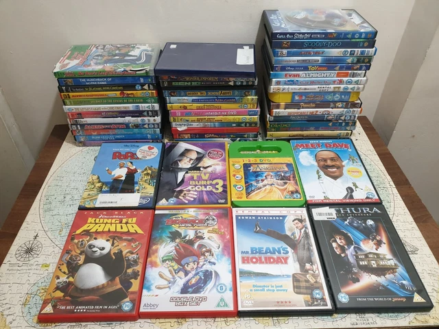 JOB LOT DVD Movie Bundle x50 Various Mostly Kids Animation Cartoons ...
