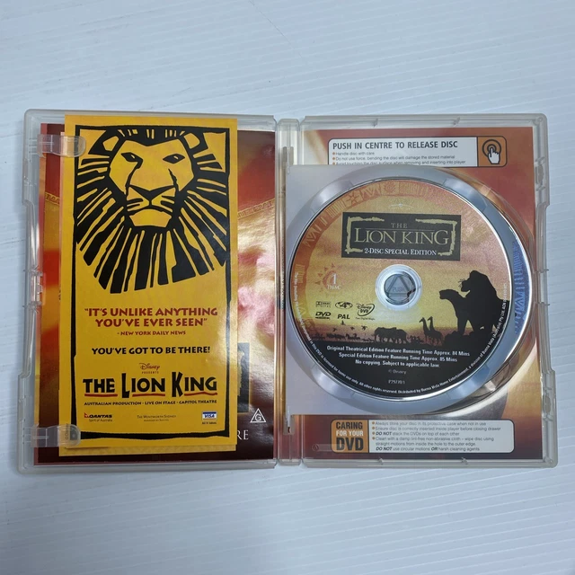 THE LION KING 2-Disc Special Edition DVD Region 4 PAL FREE TRACKED ...