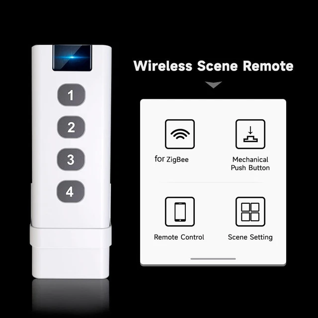 FOR ZIGBEE FOUR Key Scene Switch for Home Automation Control 12 Modes ...