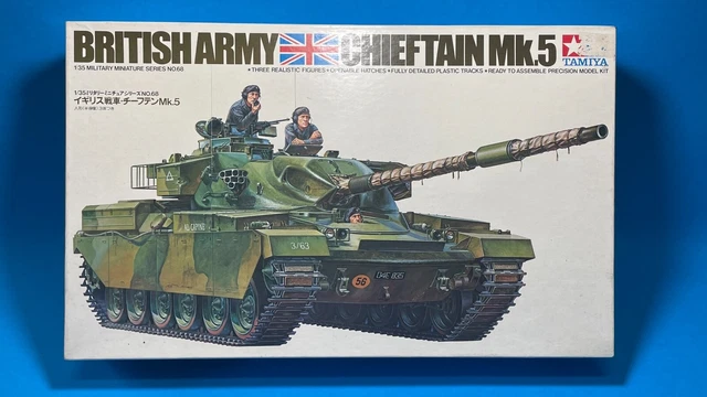 VINTAGE TAMIYA MILITARY War Plastic Model Kit British Army Chieftain ...