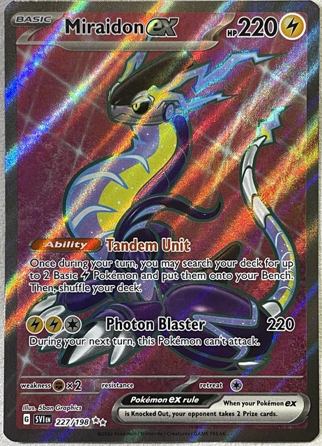 POKEMON TCG - Miraidon ex Full Art Ultra Rare - 227/198 - Scarlet ...