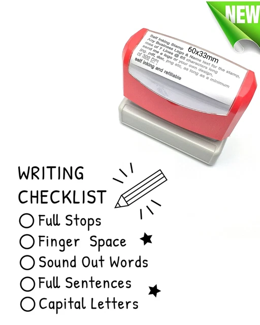 PERSONALIZED TEACHER CUSTOM Self-inking Stamp Teacher writing checklist ...