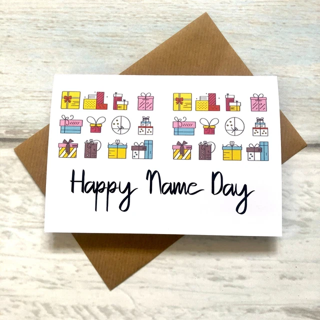 HAPPY NAME DAY Birthday Greeting Card Celebrations (blank Inside) £6.43 ...