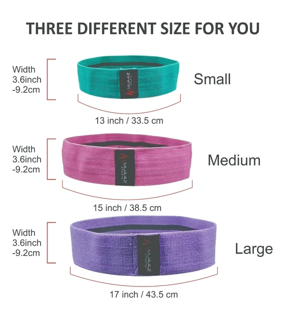 FABRIC RESISTANCE BANDS Heavy Duty Hip Circle Glute Leg Booty Bands Set ...