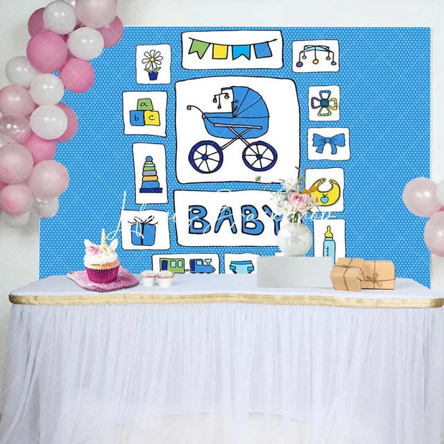 BLUE DOT INFANT Kit Baby Shower Backdrop For Boys $35.97 - PicClick AU