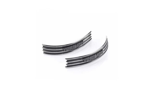 TRIUMPH BONNEVILLE T120 T100 Tank Emblem 4 Rib Look Chrome £137.33 ...