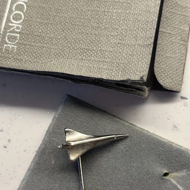 GENUINE 1988 SUPERSONIC British Airways Concorde Nickel Plated Tie Pin ...