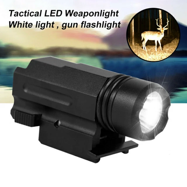 5000 LUMEN COMPACT Tactical Pistol Weapon Light Rifle Rail Gun LED ...