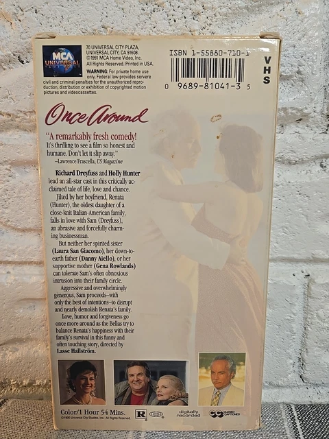 ONCE AROUND VHS 1991 *BUY 2 GET 1 FREE* Holly Hunter Richard Dreyfuss ...