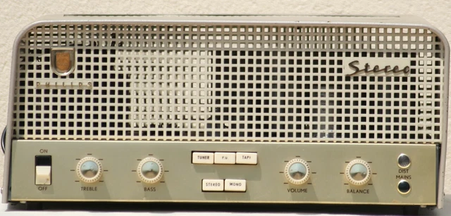 VINTAGE PHILIPS STEREO tube amplifier AG9014 valve 1958 Hi-Fi power amp ...