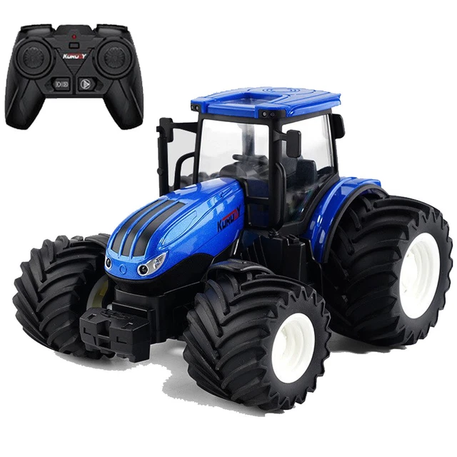 1:24 REMOTE CONTROL Tractor 4 Wide Wheels RC Farm Tractor Kids Toys ...
