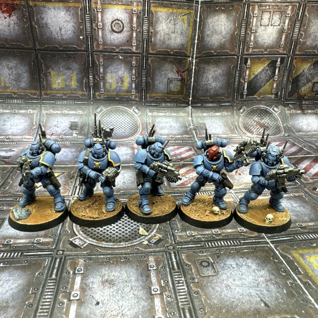 WARHAMMER 40 SPACE Marines Ultramarines Primaris Infiltrators Painted ...