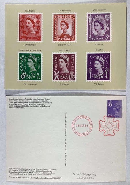 NATIONAL POSTAL MUSEUM Postcard. NPM SS/18 - COUNTRY STAMPS card 15.5p ...