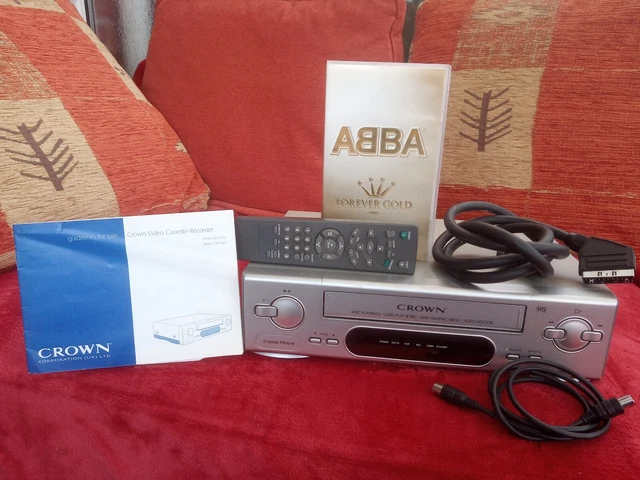 CROWN VCR VHS Video Cassette Player/Recorder + Remote Control ...