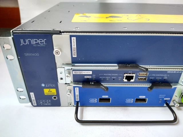 JUNIPER SRX1400 SRX1K-NPC-SPC-1-10-40 SRX1K-RE-12-10 SRX3K-2XGE-XFP ...