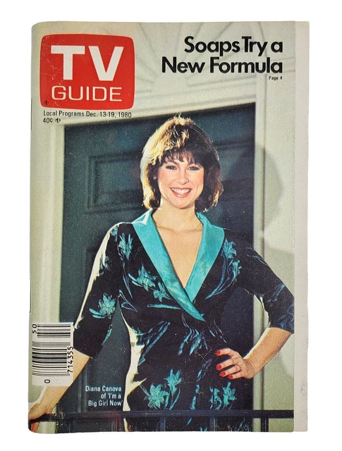 1980 TV GUIDE Dec 13-19 Diana Canova The White Shadow Perry Como Soap ...