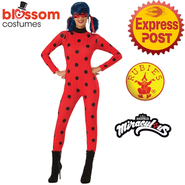 CA1707 WOMENS MIRACULOUS Ladybug Bodysuit Marinette Book Week Cosplay ...