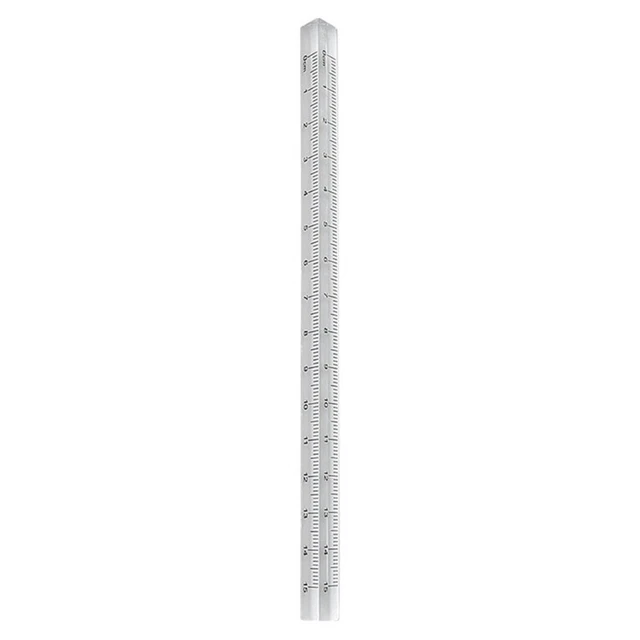 TRANSPARENT ACRYLIC RULER Portable Mathematics Ruler Triangular Prism ...
