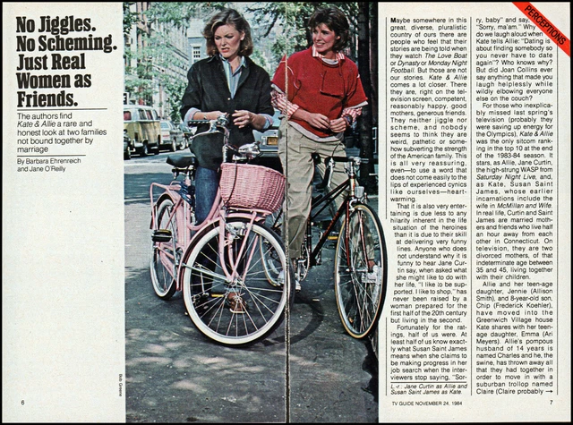 1984 SUSAN SAINT James-Jane Curtin Kate & Allie series 4 p TV Guide ...