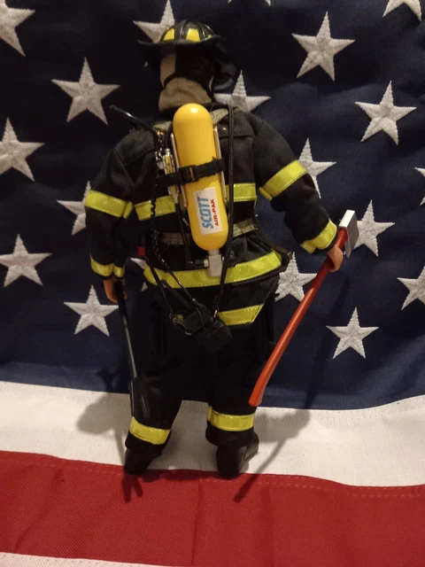 FIREFIGHTER ACTION FIGURE 12 Inch FDNY 9/11 Firefighter With ...