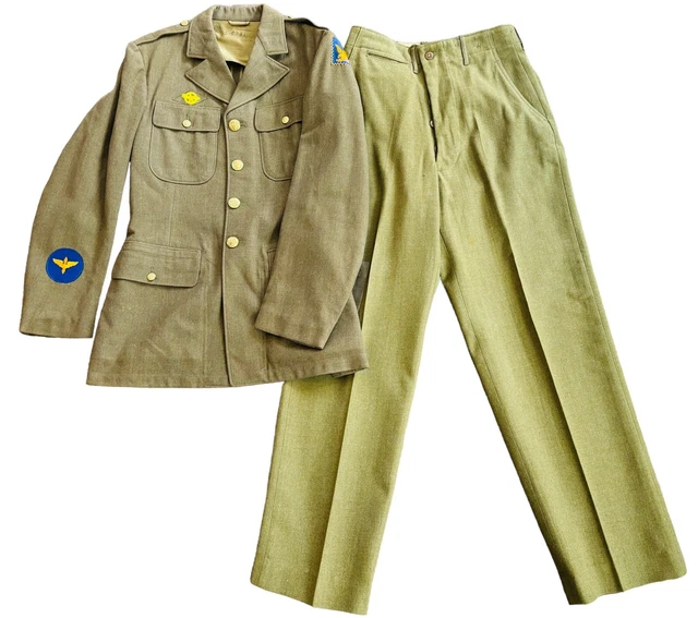WW2 WWII US Army Air Force Wool Service Jacket And 30x33 Wool Pants £91 ...