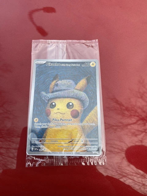PIKACHU WITH GREY Felt Hat 085 Promo Card Pokemon X Van Gogh Museum EUR ...