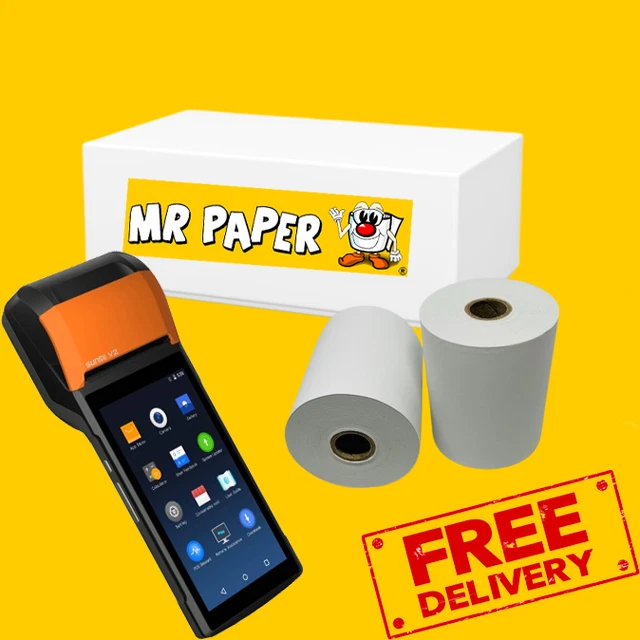 SUNMI V2 THERMAL Receipt Printer Rolls - 57mm x 50mm Box of 20 Rolls £ ...