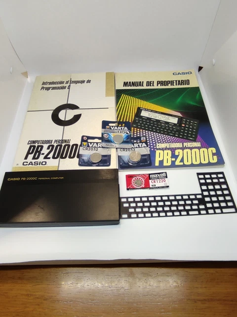 CALCULADORA CASIO PB-2000C con Manuales # 752 PB2000C PB2000 pocket ...