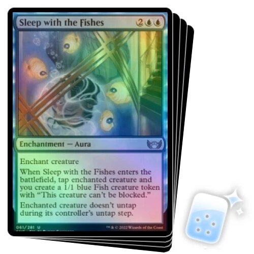 FOIL SLEEP WITH THE FISHES X4 Streets Of New Capenna SNC Magic MTG MINT ...