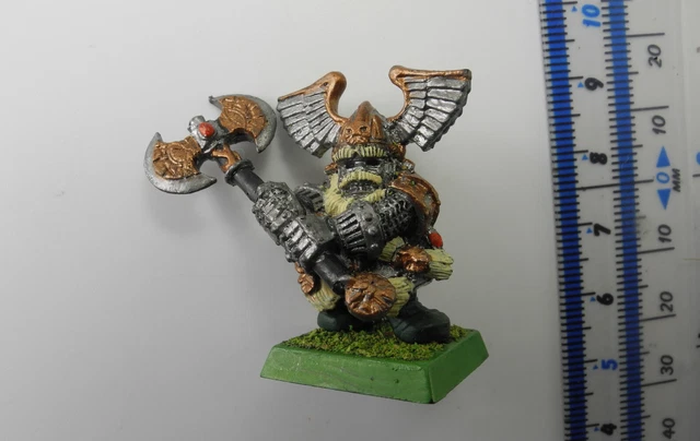 DWARF LORD METAL Dwarfs Dispossessed Army Painted Warhammer 2000 28 £6. ...