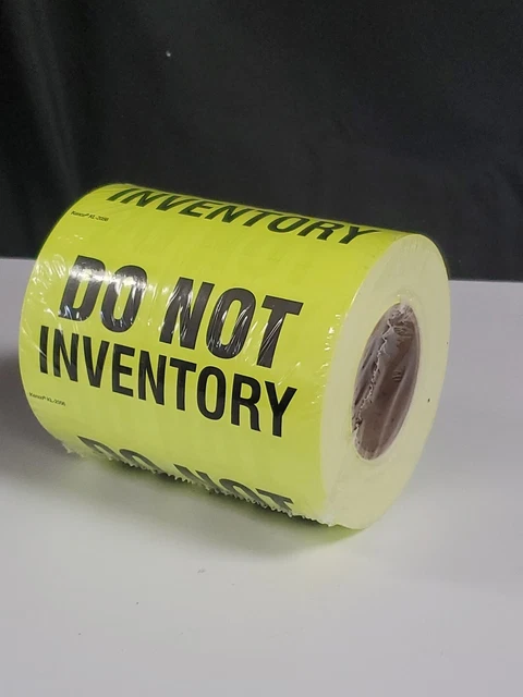 KENCO 3& X 5" DO NOT INVENTORY Fluorescent Shipping Label Stickers ...