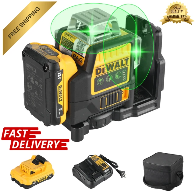 DEWALT DW089LG 12V Green Line 3 x 360 Laser Level Laser Tool battery ...