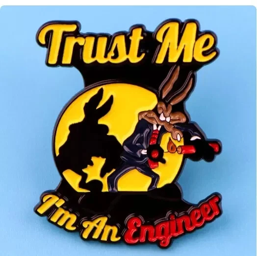 WILE E COYOTE ENGINEER DYNAMITE looney tunes Merrie Melodies enamel pin ...