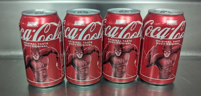 COCA COLA MARVEL Dare Devil Limited Edition Cans 355ml - Lot Of 4 $60. ...