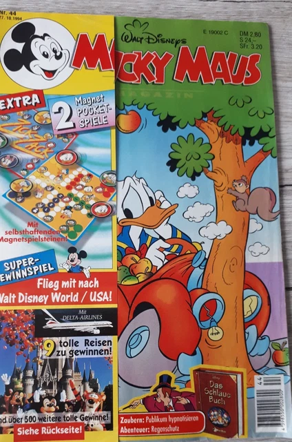 MICKY MAUS-NR.44 VON 1994---2 Magnet Pocket Spiele,Sammelkarten EUR 3 ...