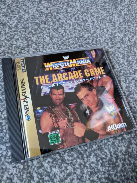 WWF WRESTLEMANIA GIOCO arcade serie Saturno completo di scheda Spine ...