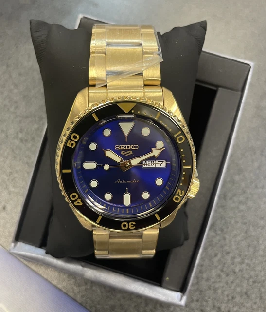 SEIKO 5 PROSPEX AUTOMATIC SRPK20 GOLD-TONE WATCH NEW With TAG MADE IN ...