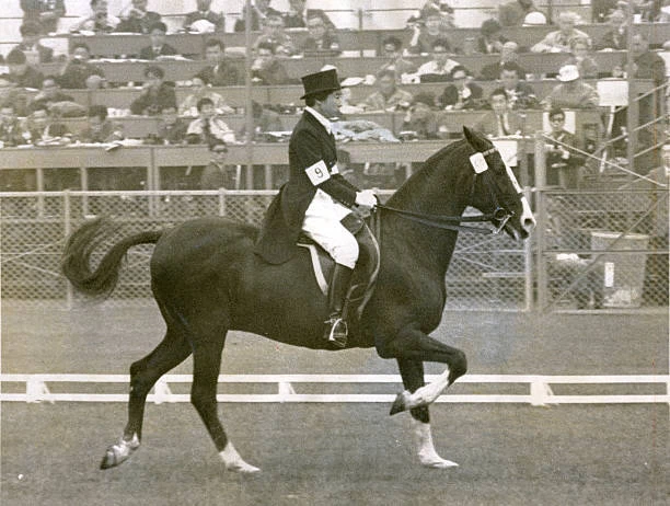 KIKUKO INOUE OF Japan Riding Katsunobori Competes In The Indivi 1964 ...