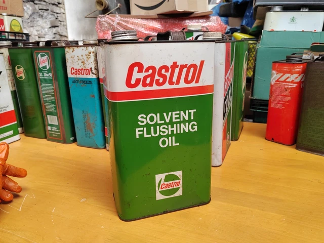 VINTAGE OIL CAN Gallon Castrol Solvent Flushing Oil £36.99 - PicClick UK