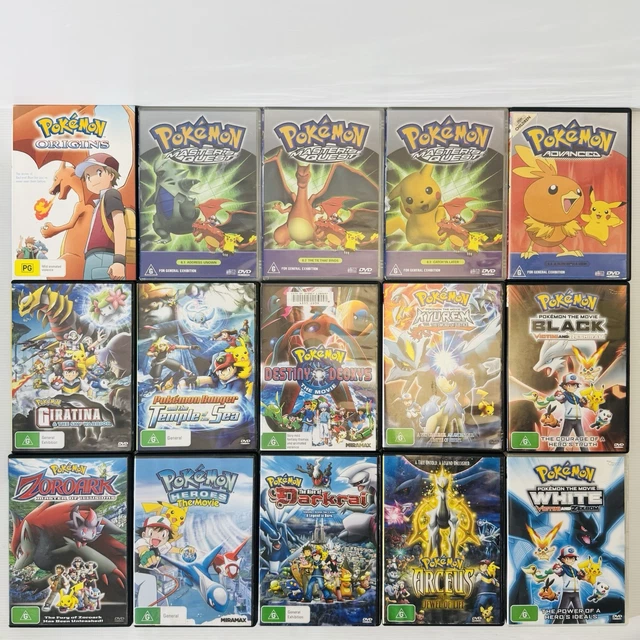 POKEMON DVD MOVIE Collection of 15 PAL Region 4 Free Tracked Postage ...